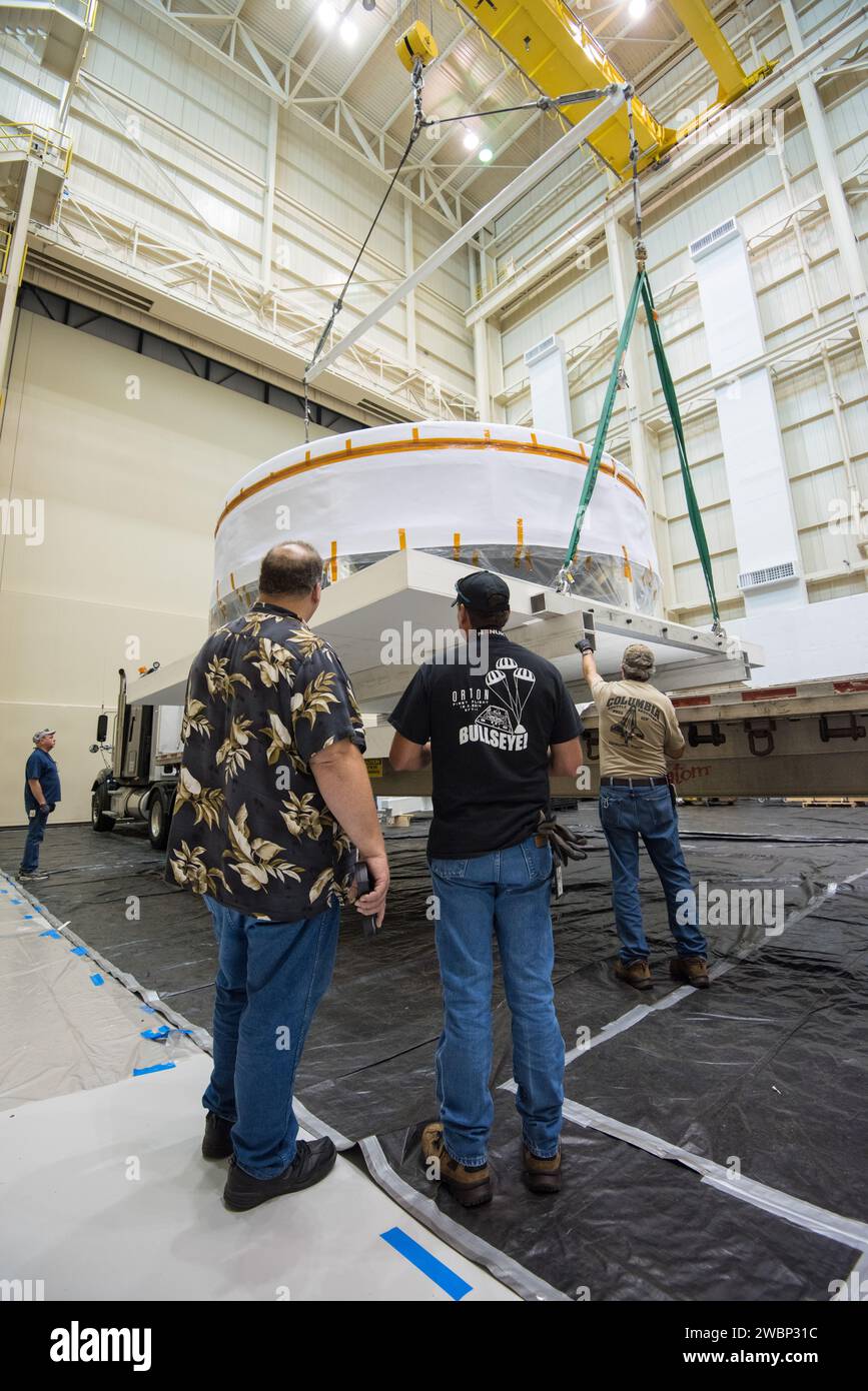 The Orion Crew Module Adapter simulator arrives at NASA Glenn's Plum ...