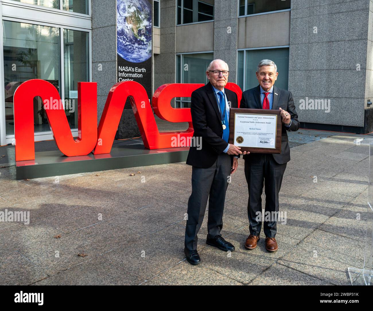 NASA Associate Administrator Bob Cabana, right, poses for a photo with ...