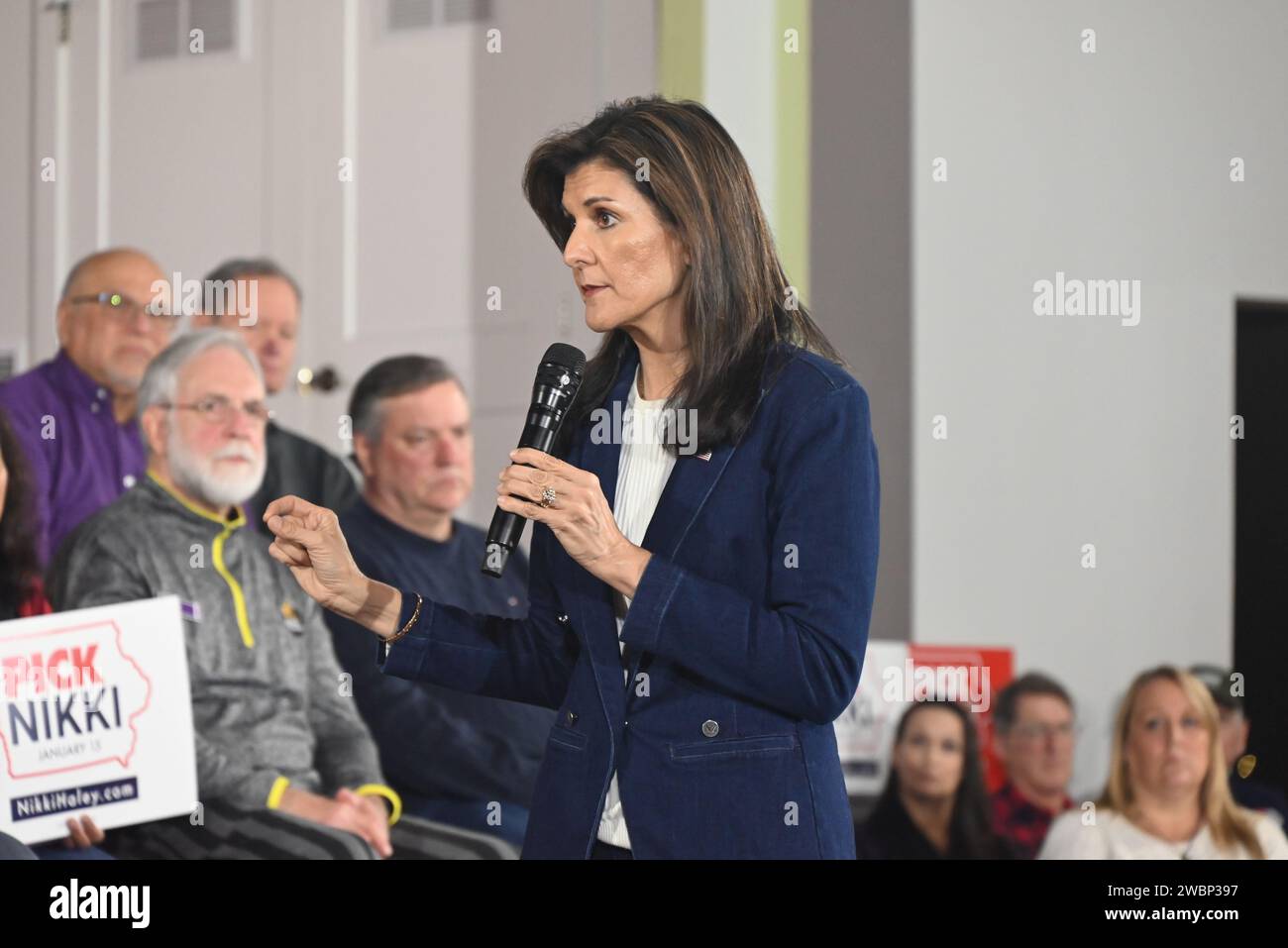 Cedar Rapids, Iowa, USA. 11th Jan, 2024. (NEW) Nikki Haley delivers ...