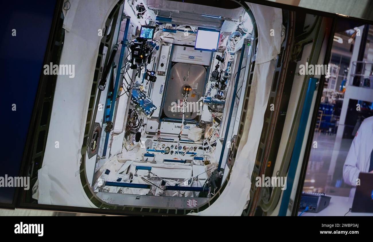 A view inside Node 2 of the International Space Station showing the ...