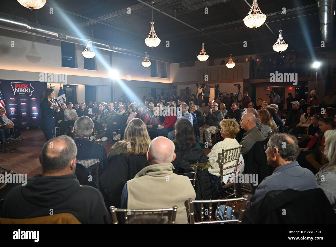 Cedar Rapids, Iowa, USA. 11th Jan, 2024. (NEW) Nikki Haley delivers ...