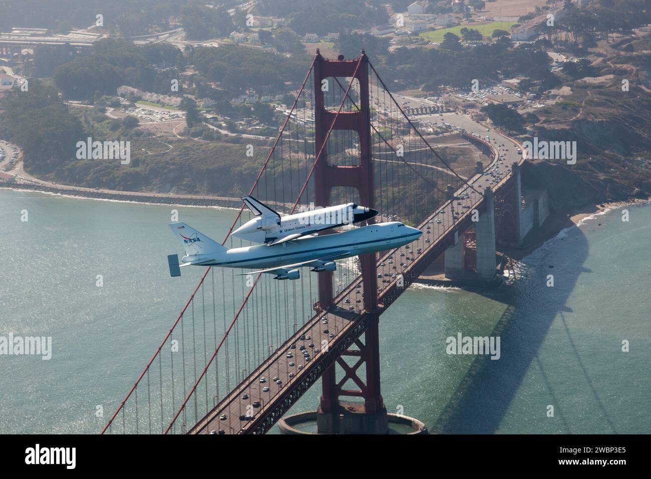 Space shuttle Endeavour and its host NASA 747 Shuttle Carrier Aircraft ...