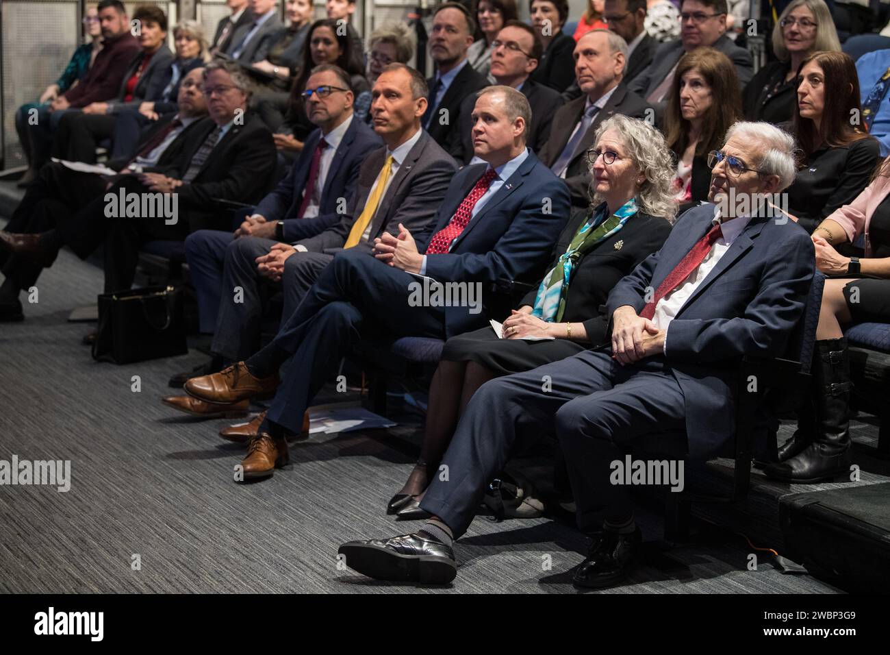 Front row, from left to right, EUMETSAT director-general, Alain Ratier ...