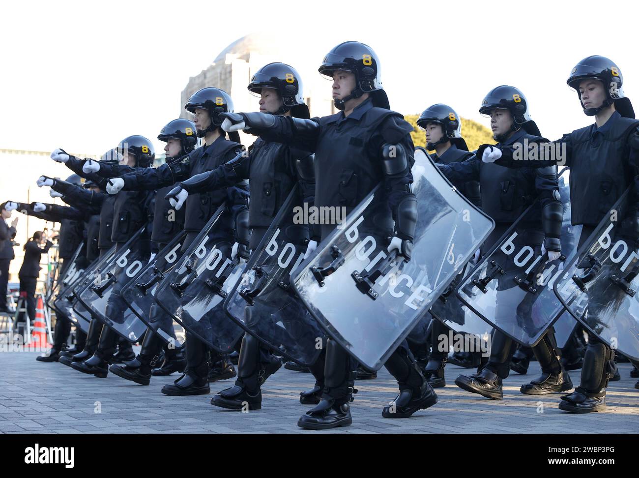 Riot police officers participate in the Metropolitan Police Department ...