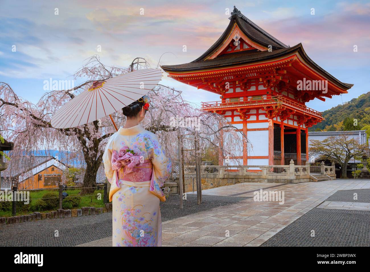 Kyoto, Japan - April 6 2023: Kiyomizu-dera is a Buddhist temple located ...