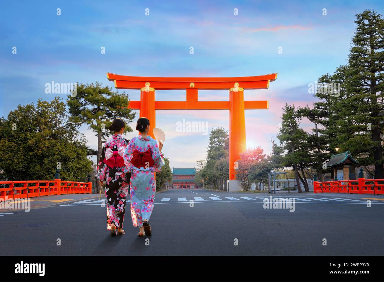 Kyoto, Japan - April 2 2023: Heian Shrine built on the occasion of ...