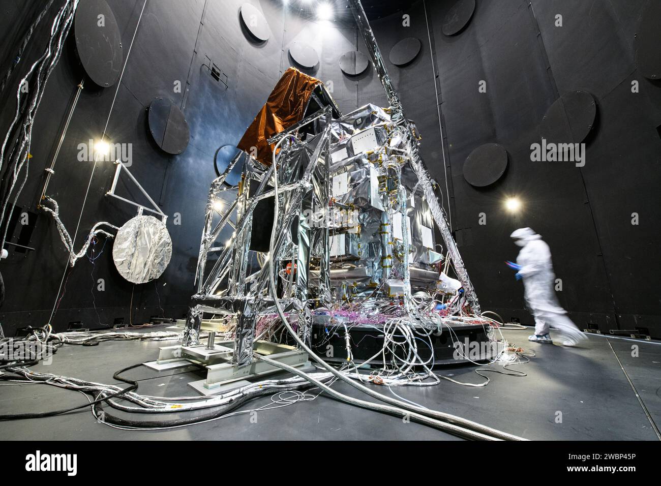 The PACE Observatory is inside NASA's Space Environment Simulator at ...