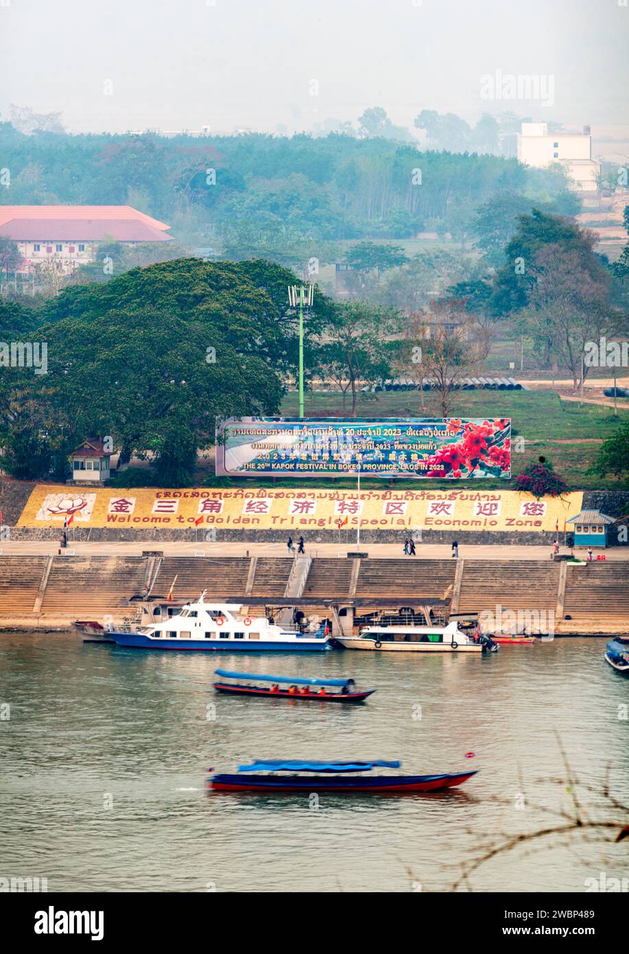 Chiang Rai Province,Northern Thailand-March 30 2023: Viewed from the ...