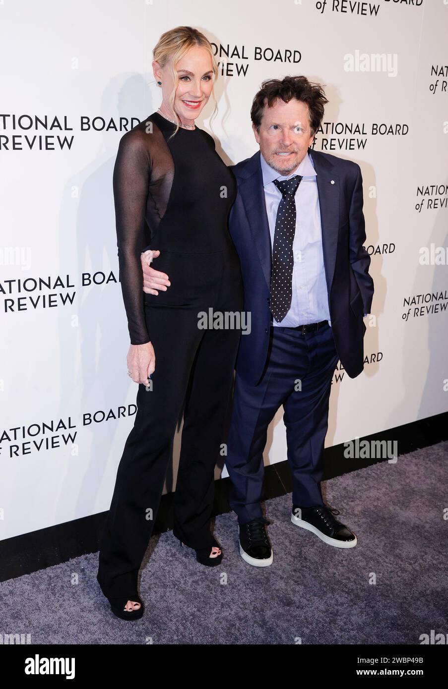 New York, United States. 11th Jan, 2024. Tracy Pollan and Michael J ...