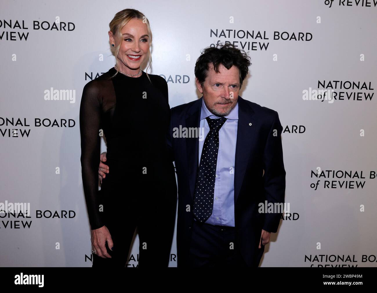 New York, United States. 11th Jan, 2024. Tracy Pollan and Michael J ...