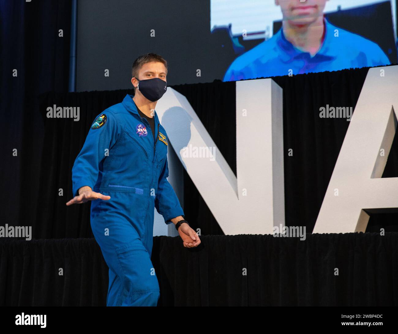 NASA astronaut Matthew Dominick waves during an announcement Dec. 9 ...
