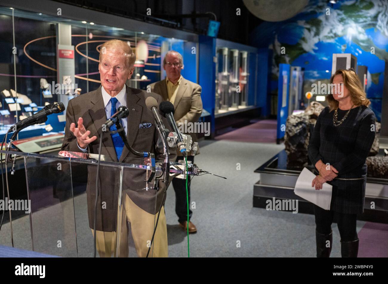 NASA Administrator Bill Nelson delivers remarks during an event to ...