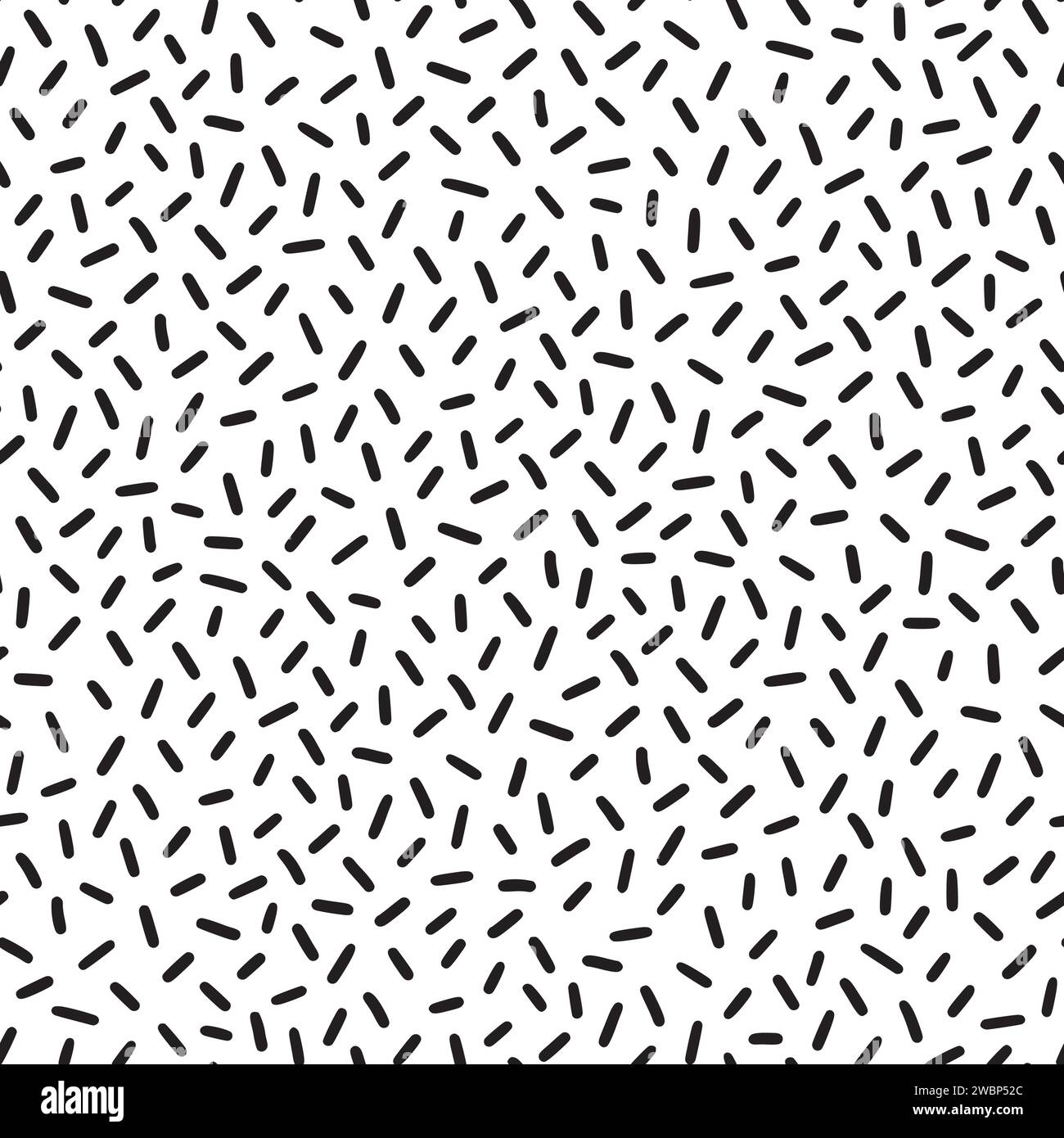 Small dash pattern on white background. Hand drawn small black dash ...