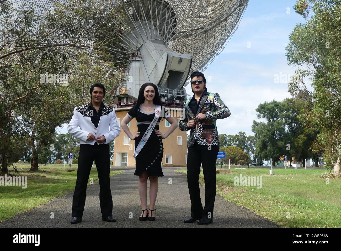 Parkes, Australia. 12th Jan, 2024. (L-R) Elvis tribute artist Cote ...