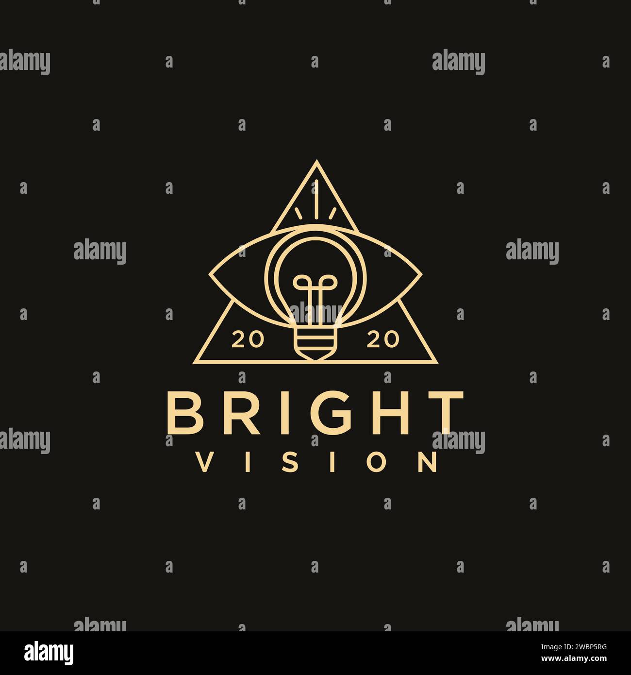 Abstract line art creative Vision logo icon, eye and lightbulb logo ...