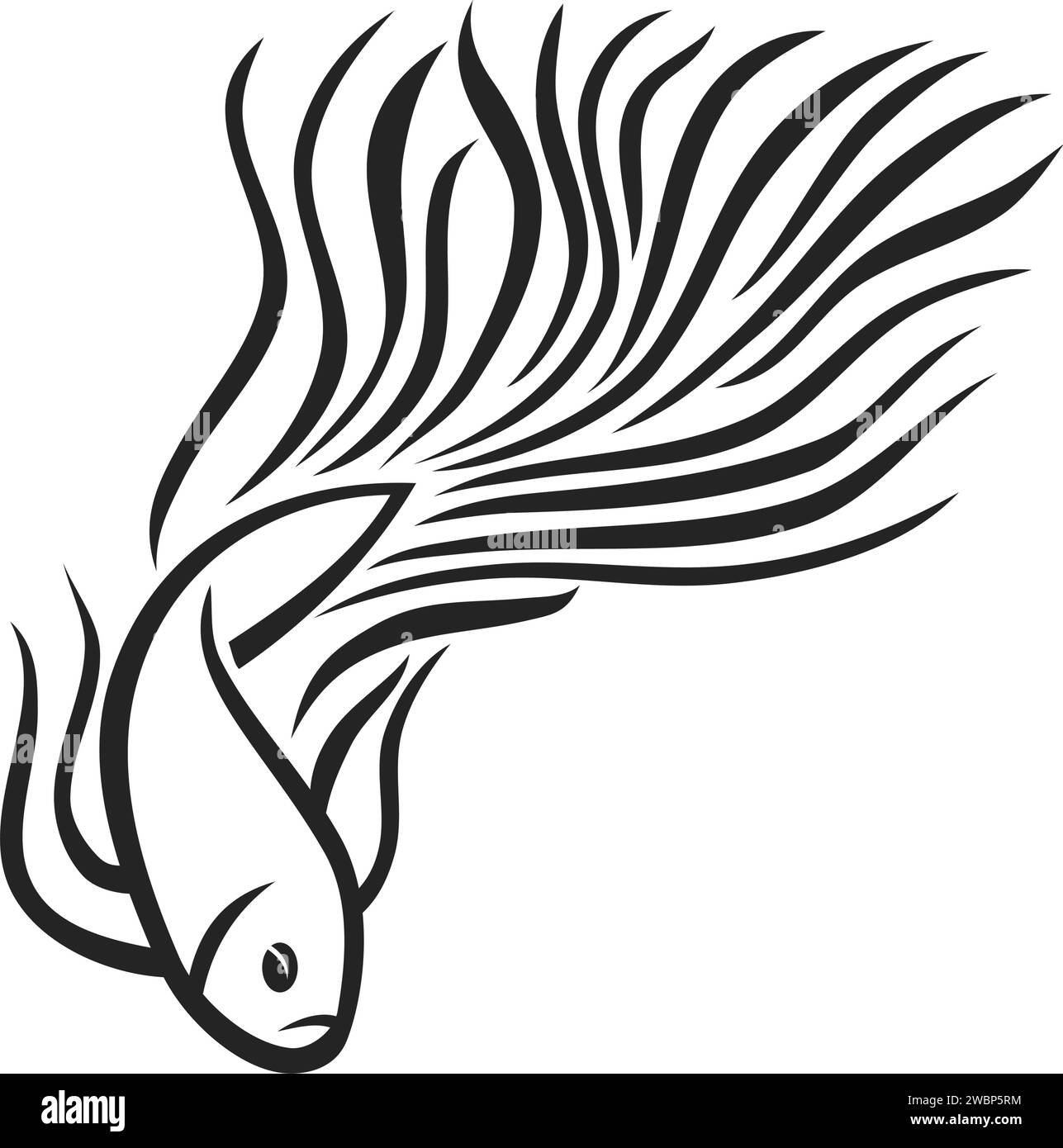 Betta fish Logo template Isolated. Brand Identity. Icon Abstract Vector ...