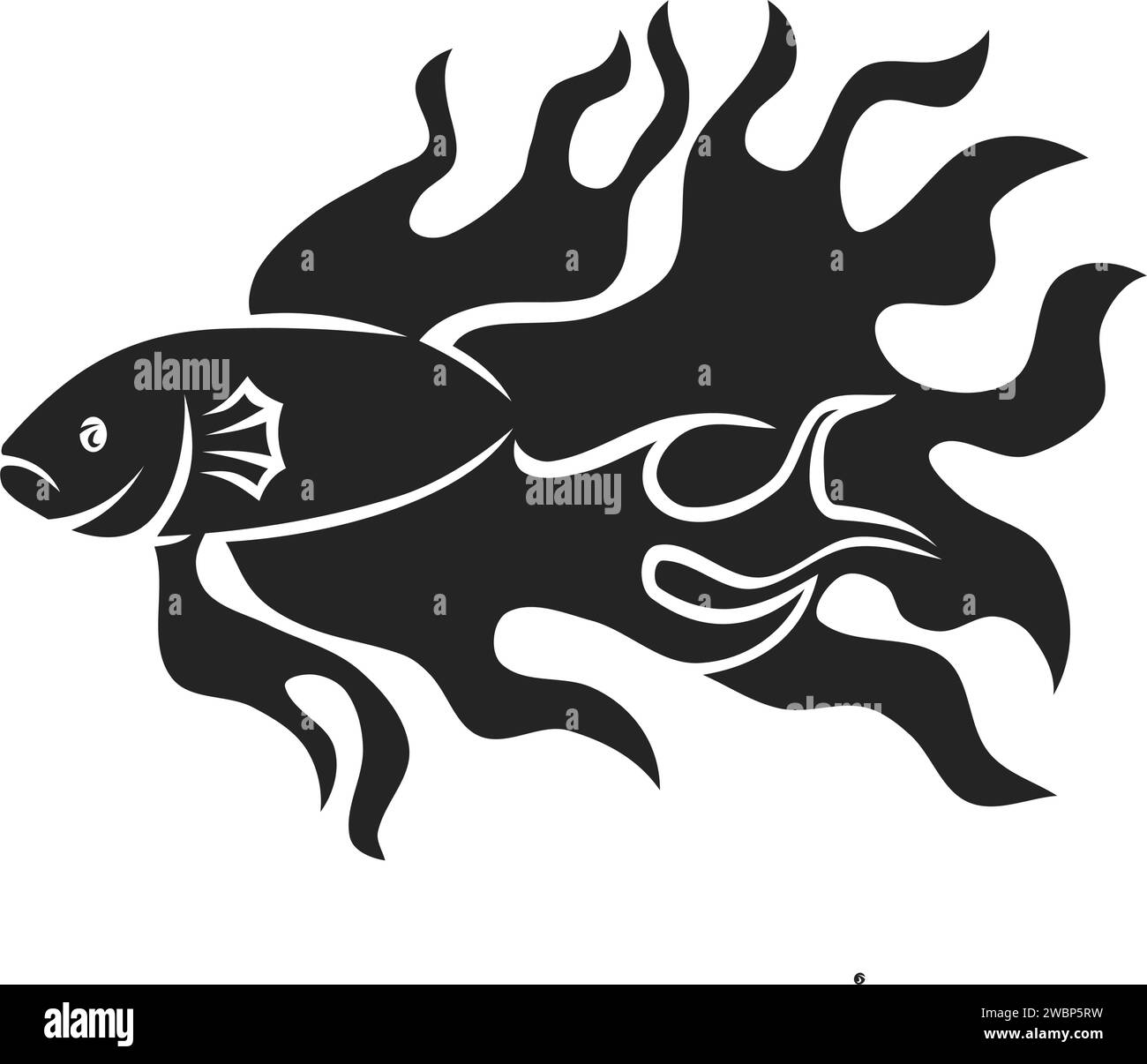 Betta fish Logo template Isolated. Brand Identity. Icon Abstract Vector ...