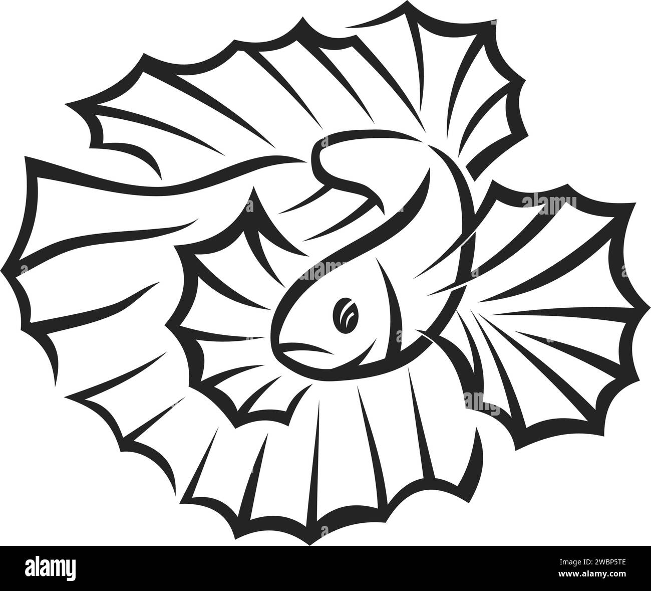 Betta fish Logo template Isolated. Brand Identity. Icon Abstract Vector ...