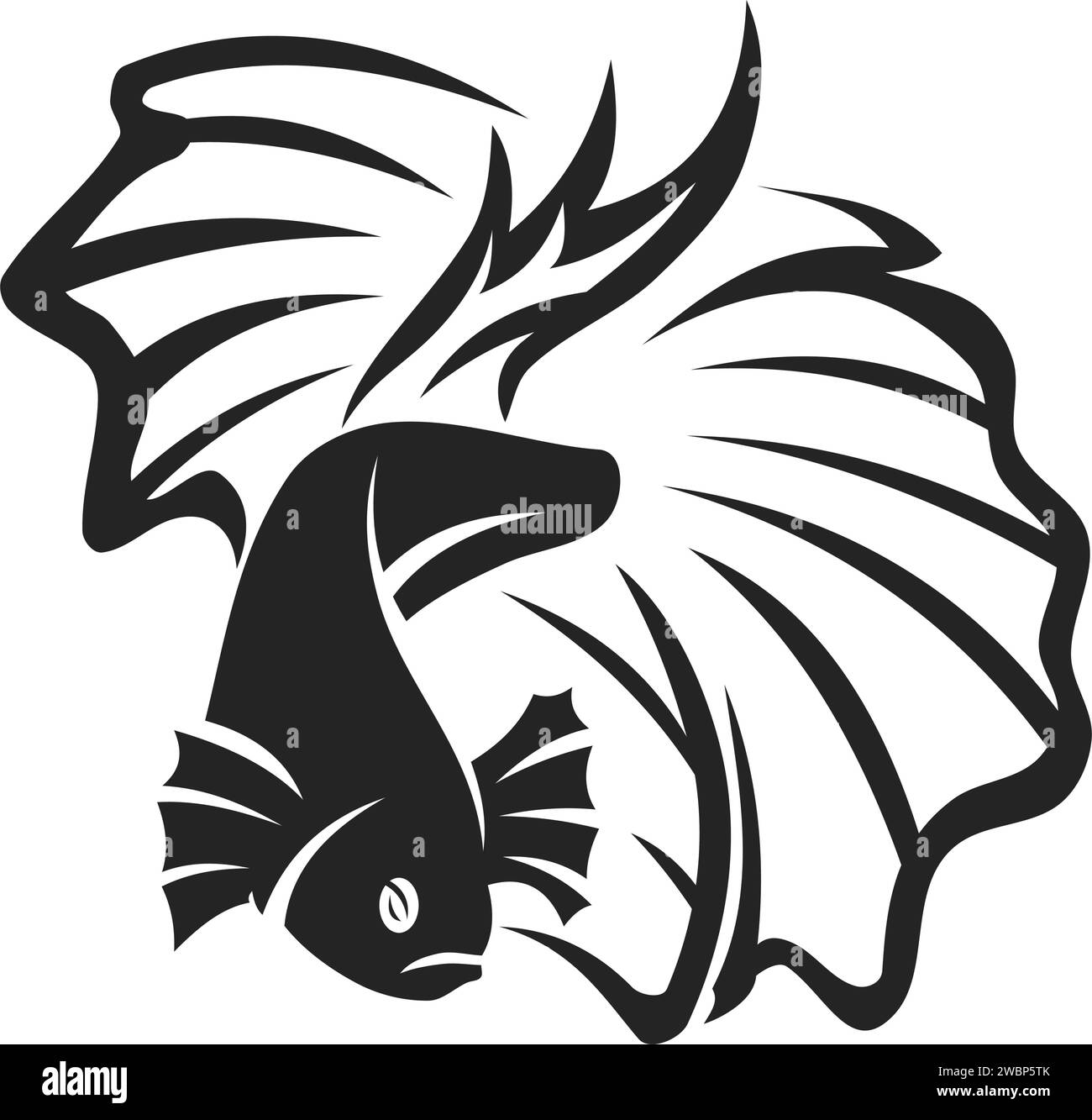 Betta fish Logo template Isolated. Brand Identity. Icon Abstract Vector ...