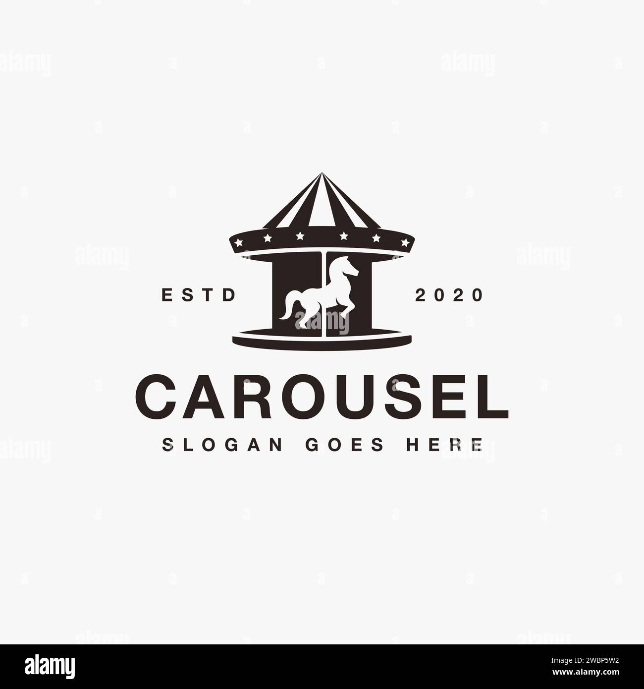 Carousel horse logo hi-res stock photography and images - Alamy