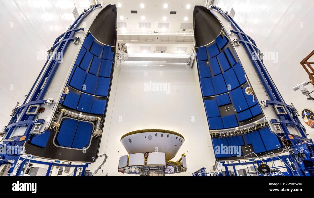 Mars 2020 Perseverance rover is prepared for encapsulation in the Atlas ...