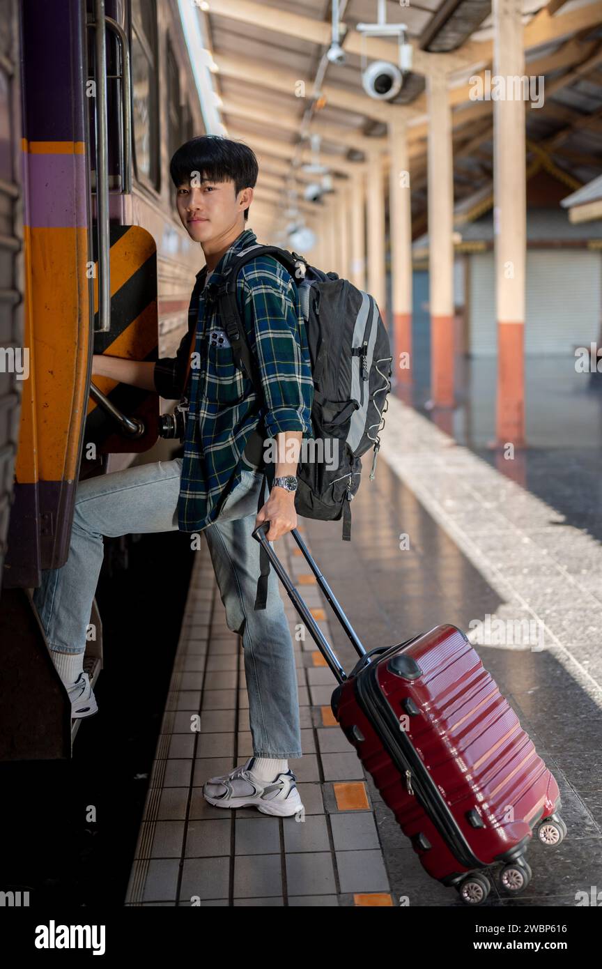 Door train bag hi-res stock photography and images - Alamy