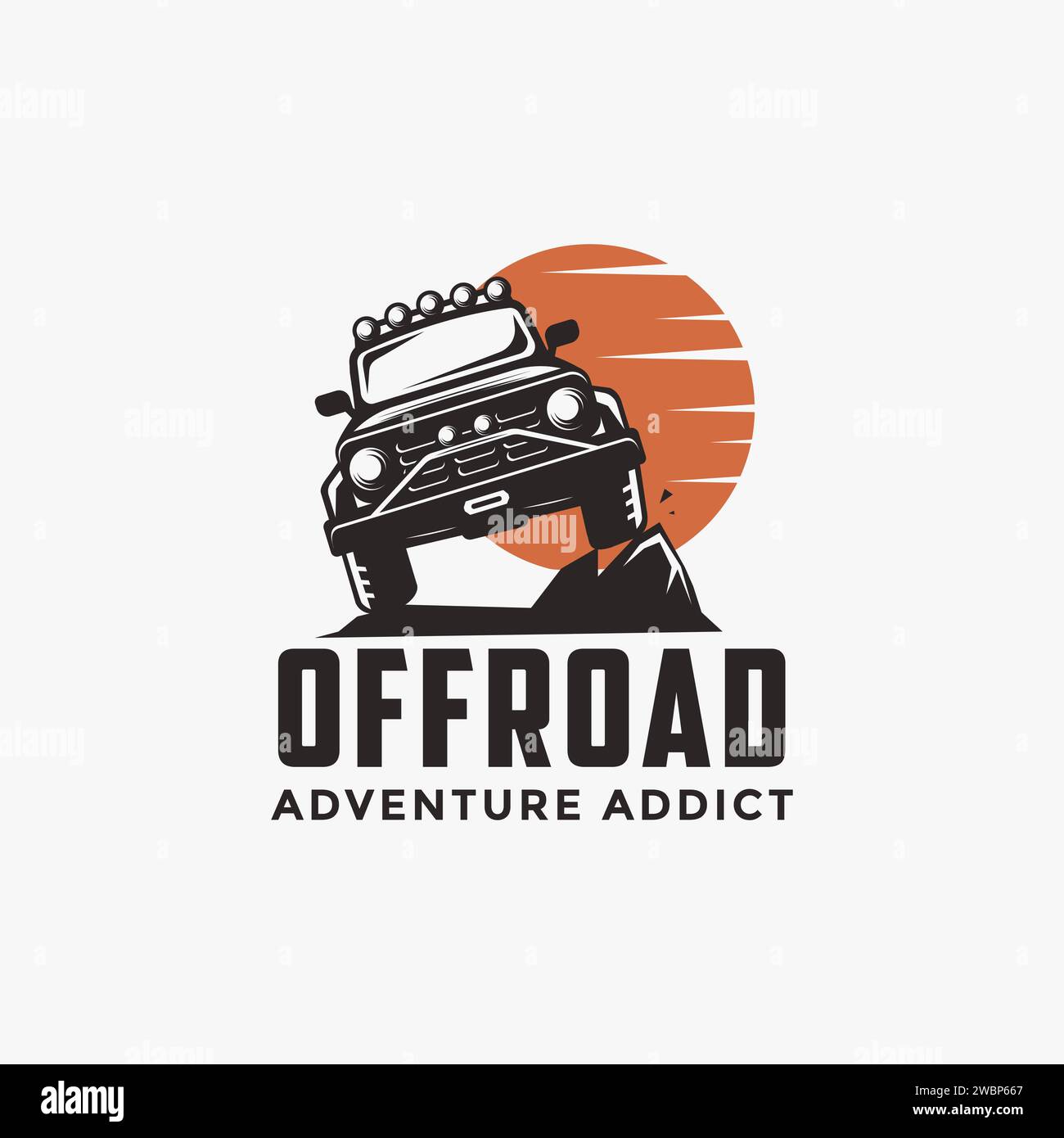 Off road adventure Suv car logo icon vector template on white ...