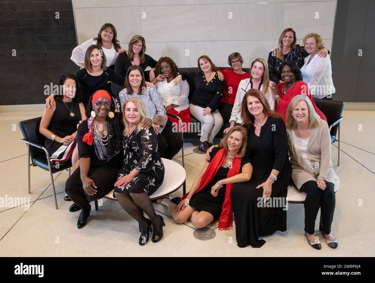 Senior managers at NASA’s Kennedy Space Center pose inside the Florida ...