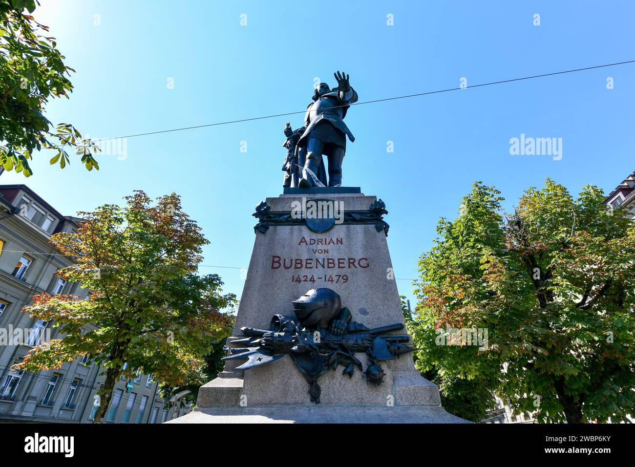 Bern, Switzerland - Aug 11, 2022: Monument to Adrian von Bubenberg in ...
