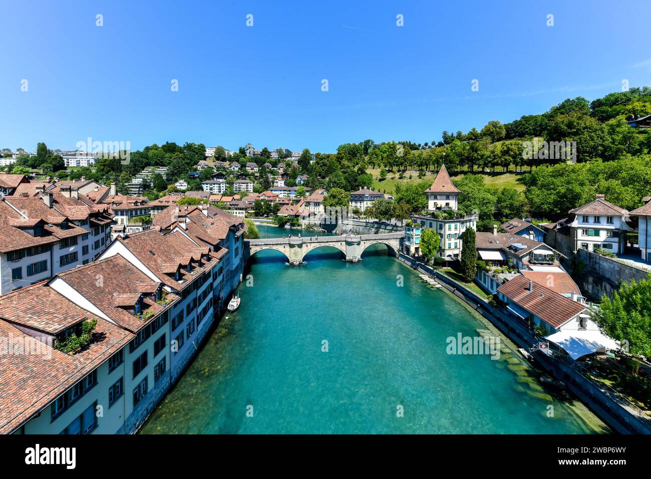Beautiful River Aare running through in Bern, Switzerland a World ...