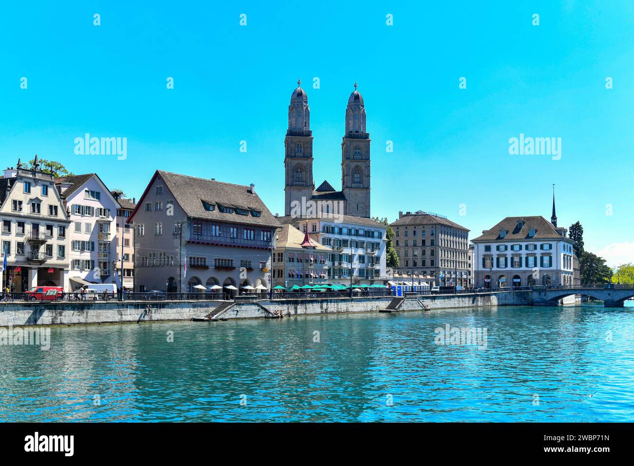 Zurich, Switzerland- August 12, 2022: City view of old downtown of ...