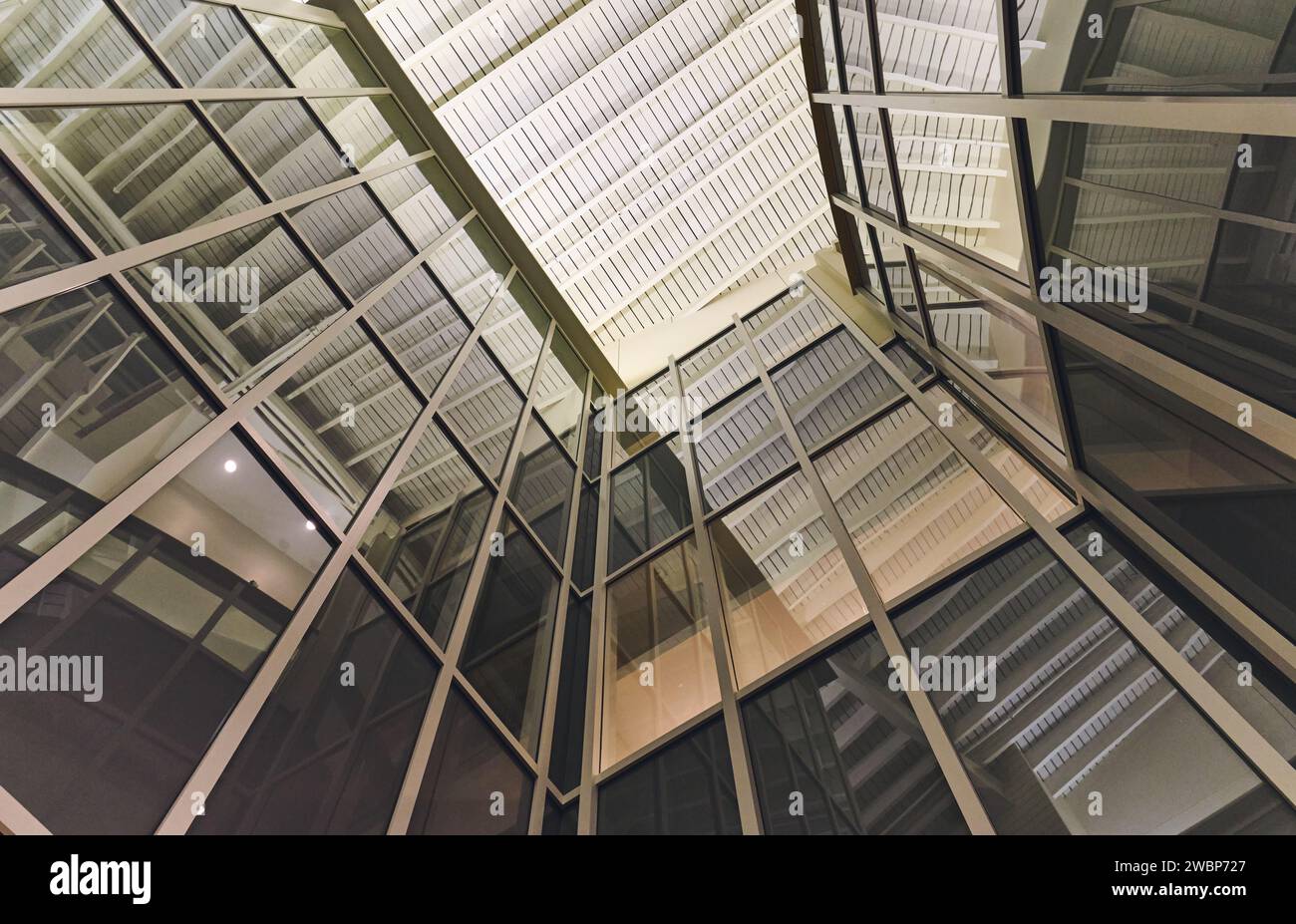 The atrium of the Diamond Building at Colby College Stock Photo - Alamy