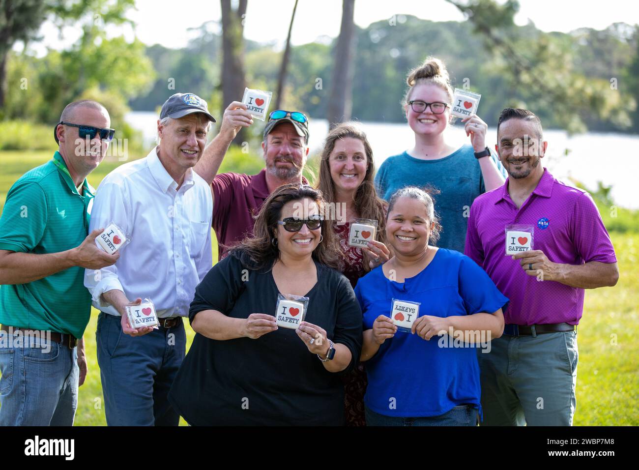 NASA Kennedy Space Center employees are photographed during a Safety ...