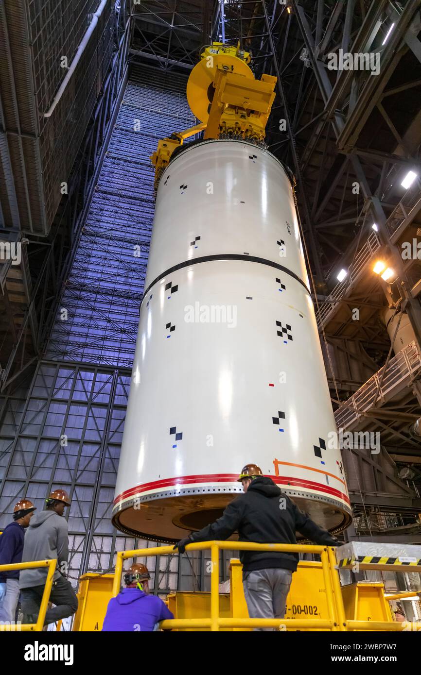In High Bay 4 of the Vehicle Assembly Building at NASA’s Kennedy Space ...