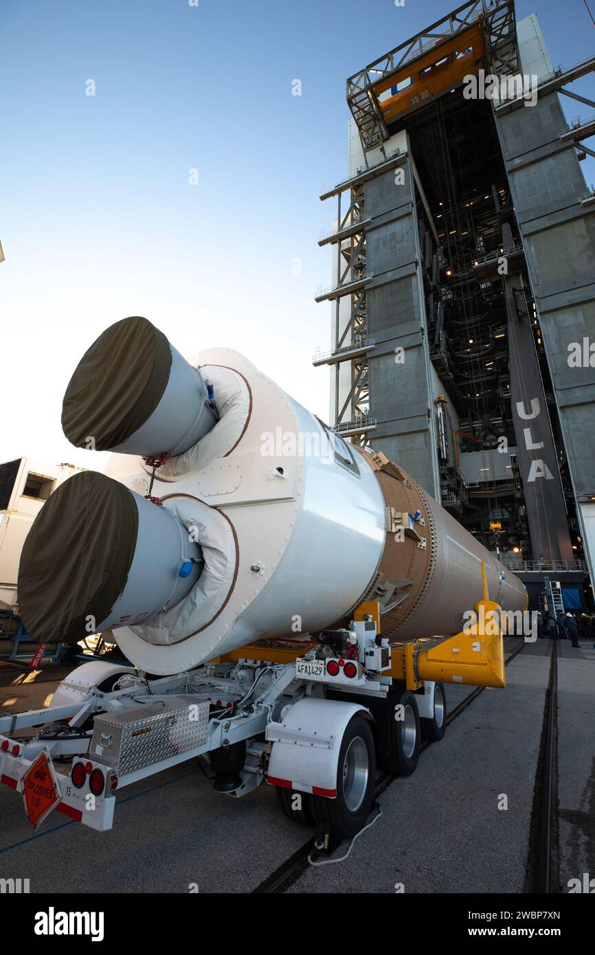 The booster of a United Launch Alliance Atlas V rocket that will launch ...