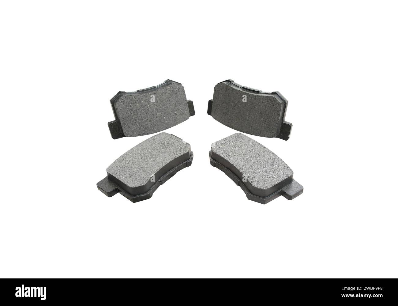New car brake pads isolated on white background include clipping path ...