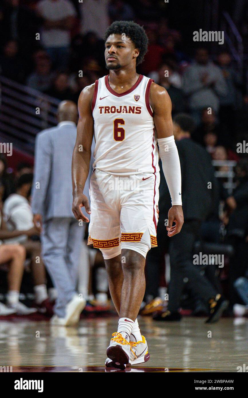 USC Trojans guard Bronny James (6) during a NCAA men’s basketball game ...