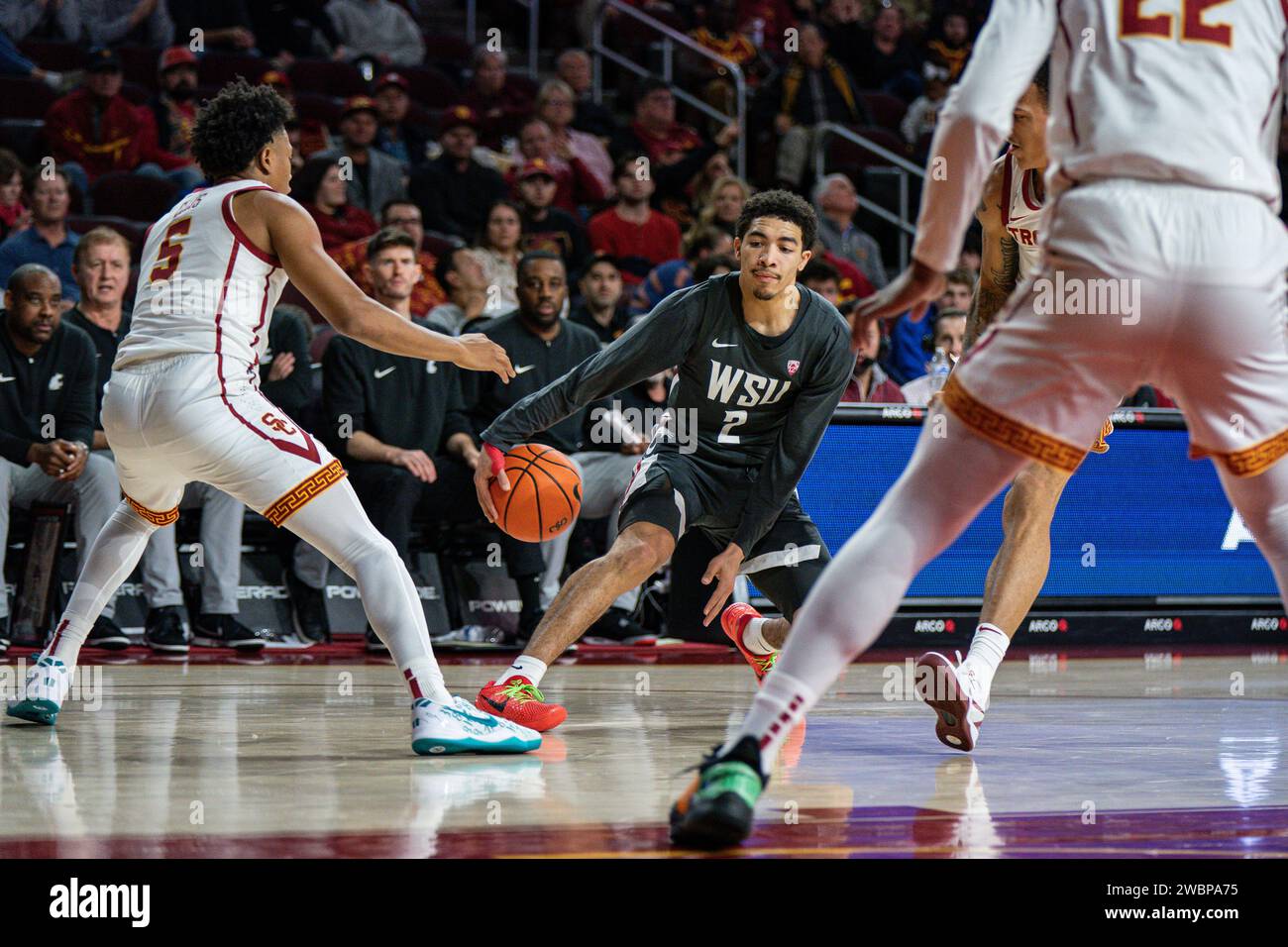 Washington State Cougars guard Myles Rice (2) during a NCAA men’s ...