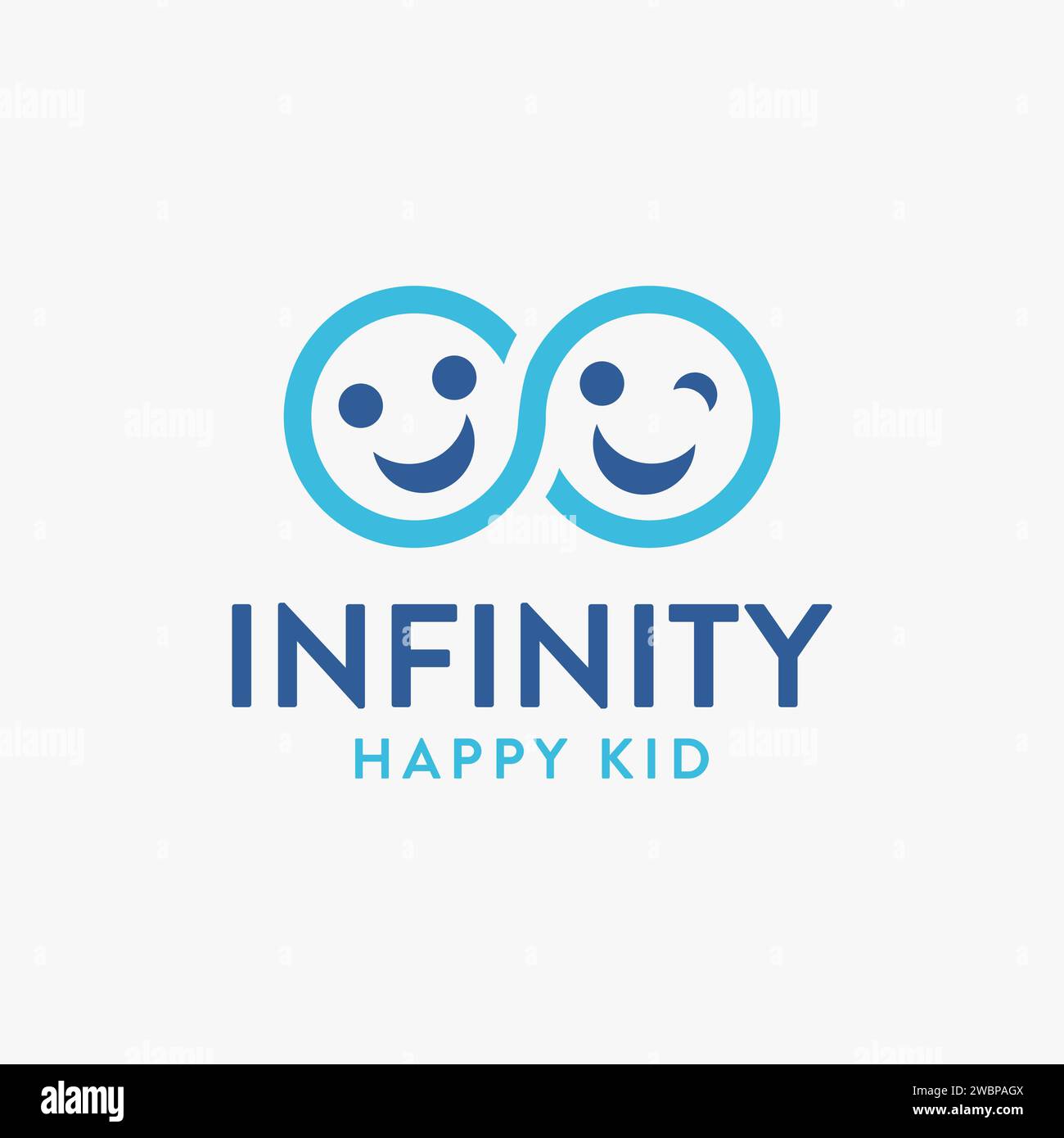 Infinity child logo icon, caring kid, caring son, smile icon, happy ...
