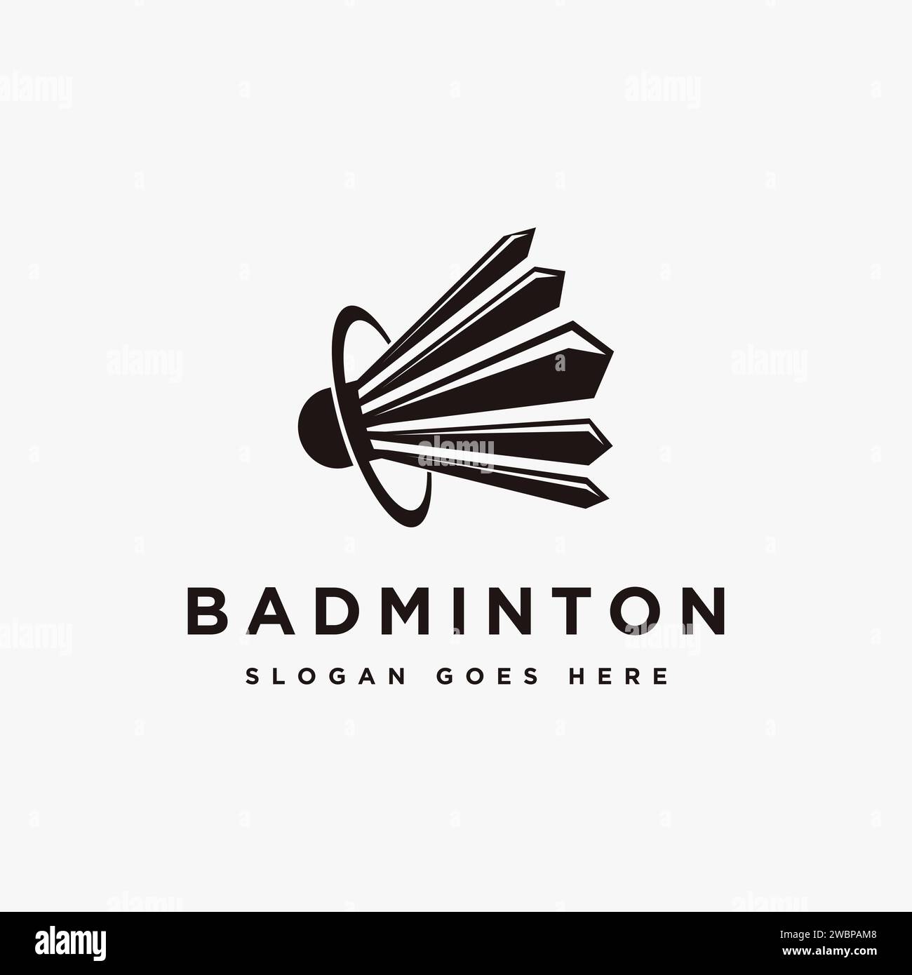 Shuttlecock badminton on target logo icon vector on white background ...