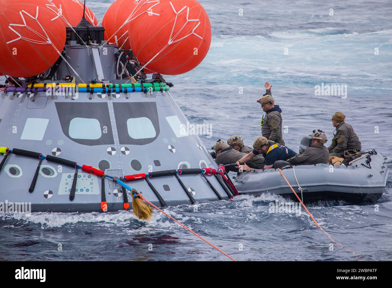 During Underway Recovery Test-8, Navy Seaman Daniel Ricci helps manage ...