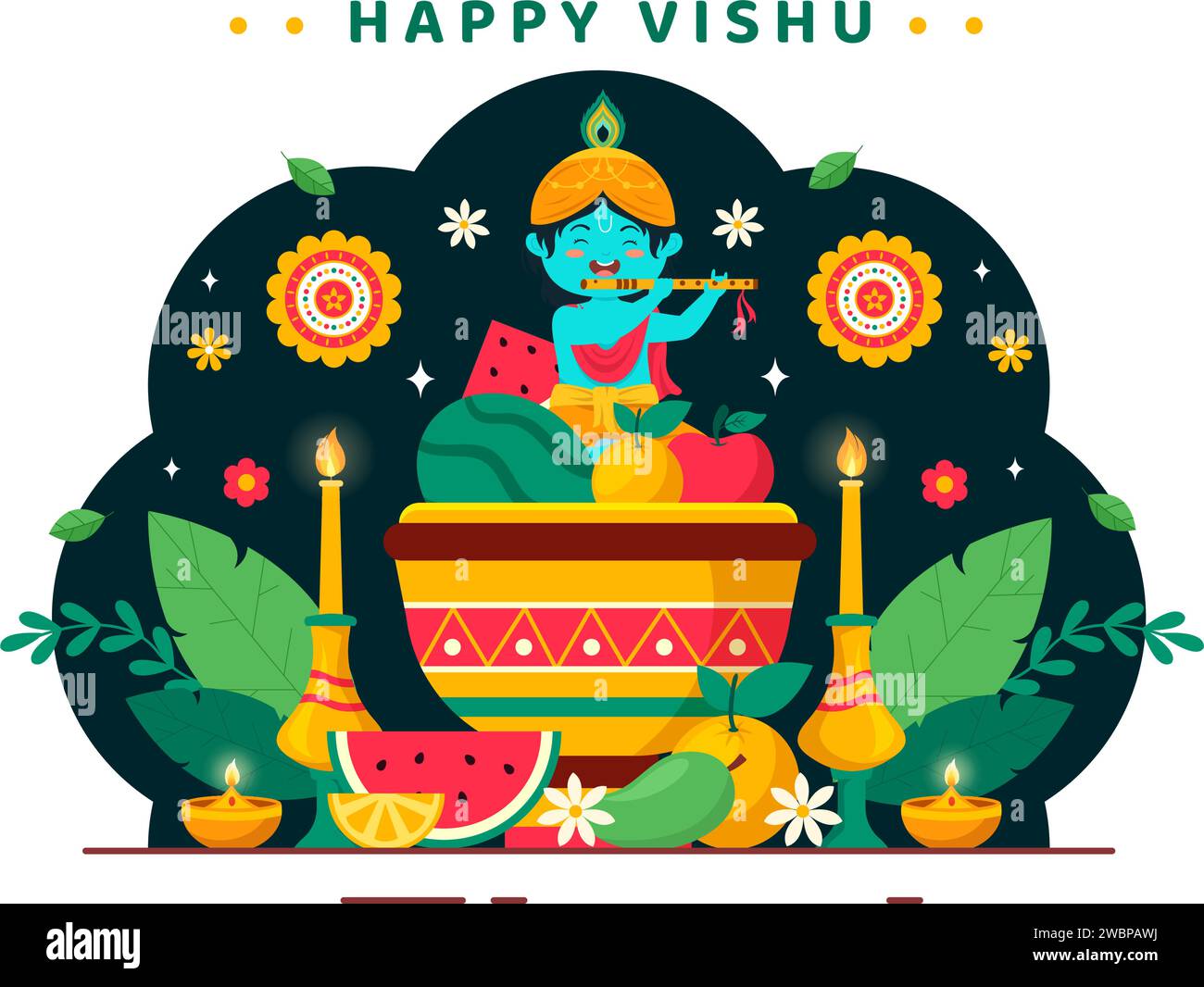 South india krishna worship Stock Vector Images - Alamy