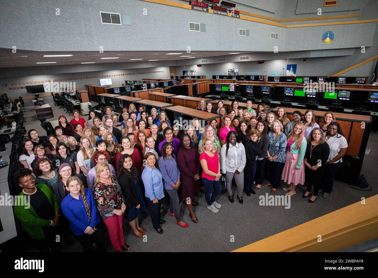 Women of Launch Control at NASA Kennedy Space Center posed in Firing ...