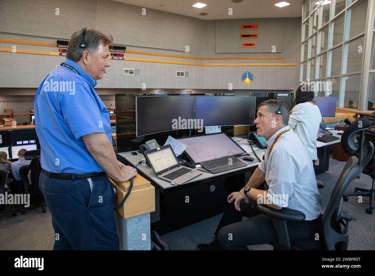 Jeff Spaulding, left, NASA test director, and NASA’s Test, Launch and ...