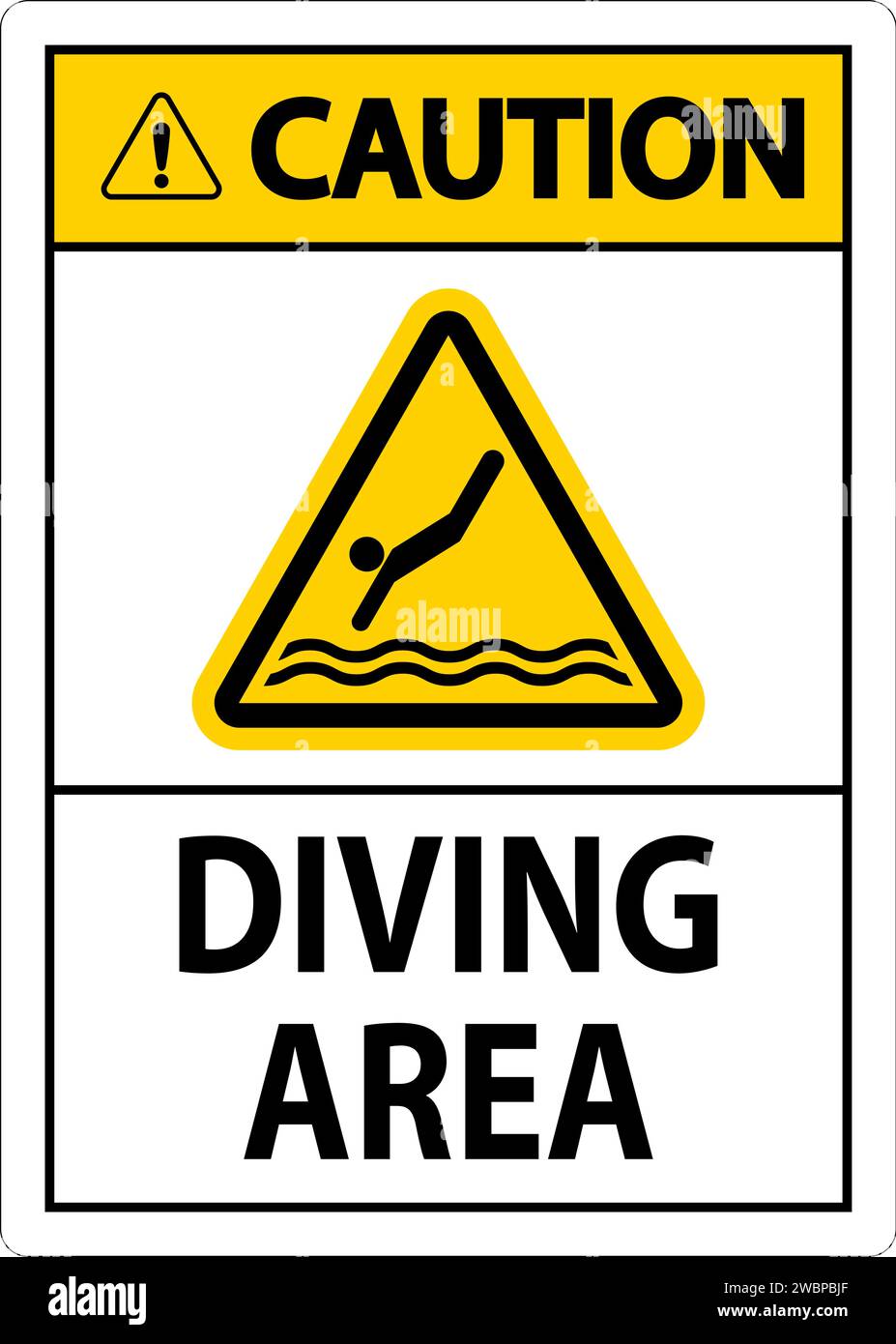 Diving area sign Stock Vector Images - Alamy