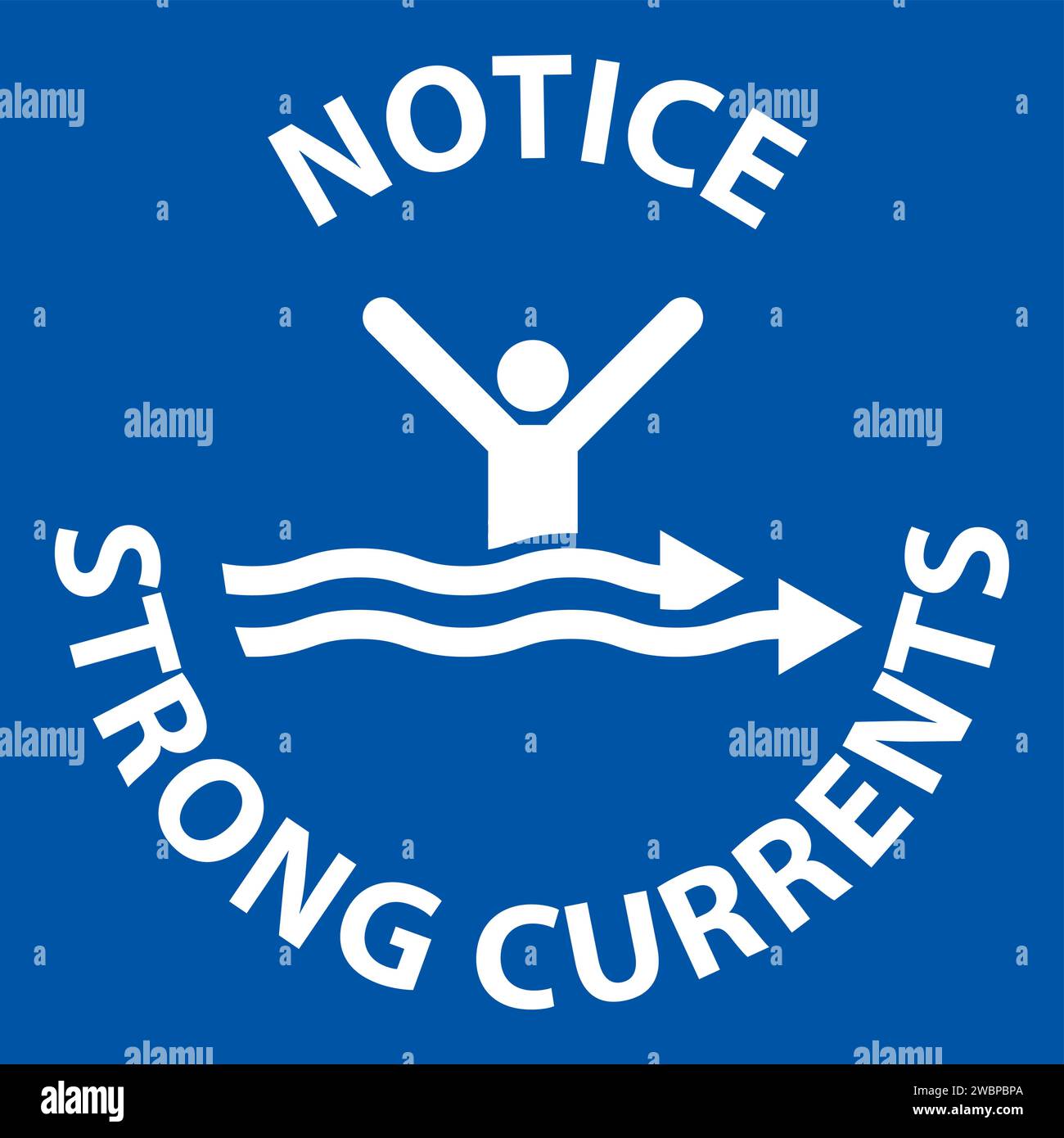 Water Safety Sign Notice - Strong Currents Stock Vector Image & Art - Alamy