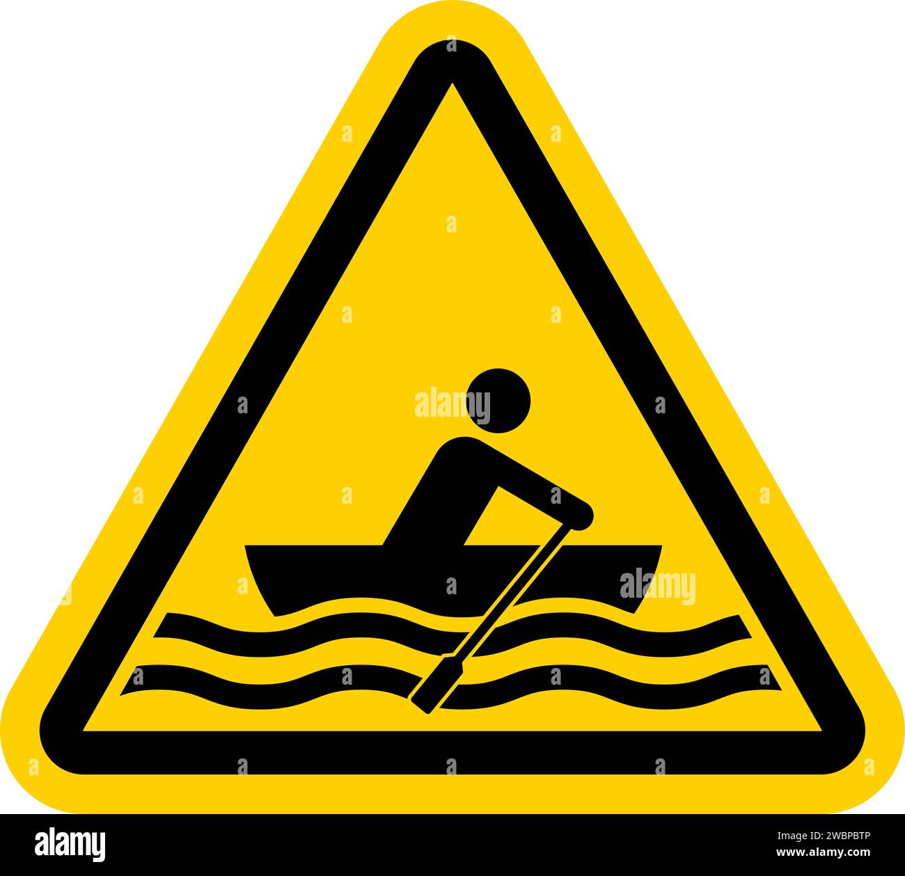 Water Safety Sign Warning - Rowing Area Stock Vector Image & Art - Alamy
