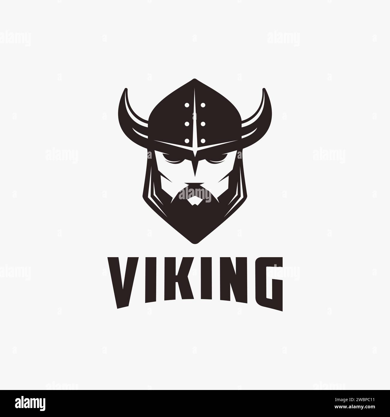 Simple nordic warrior viking head logo icon vector on white background ...
