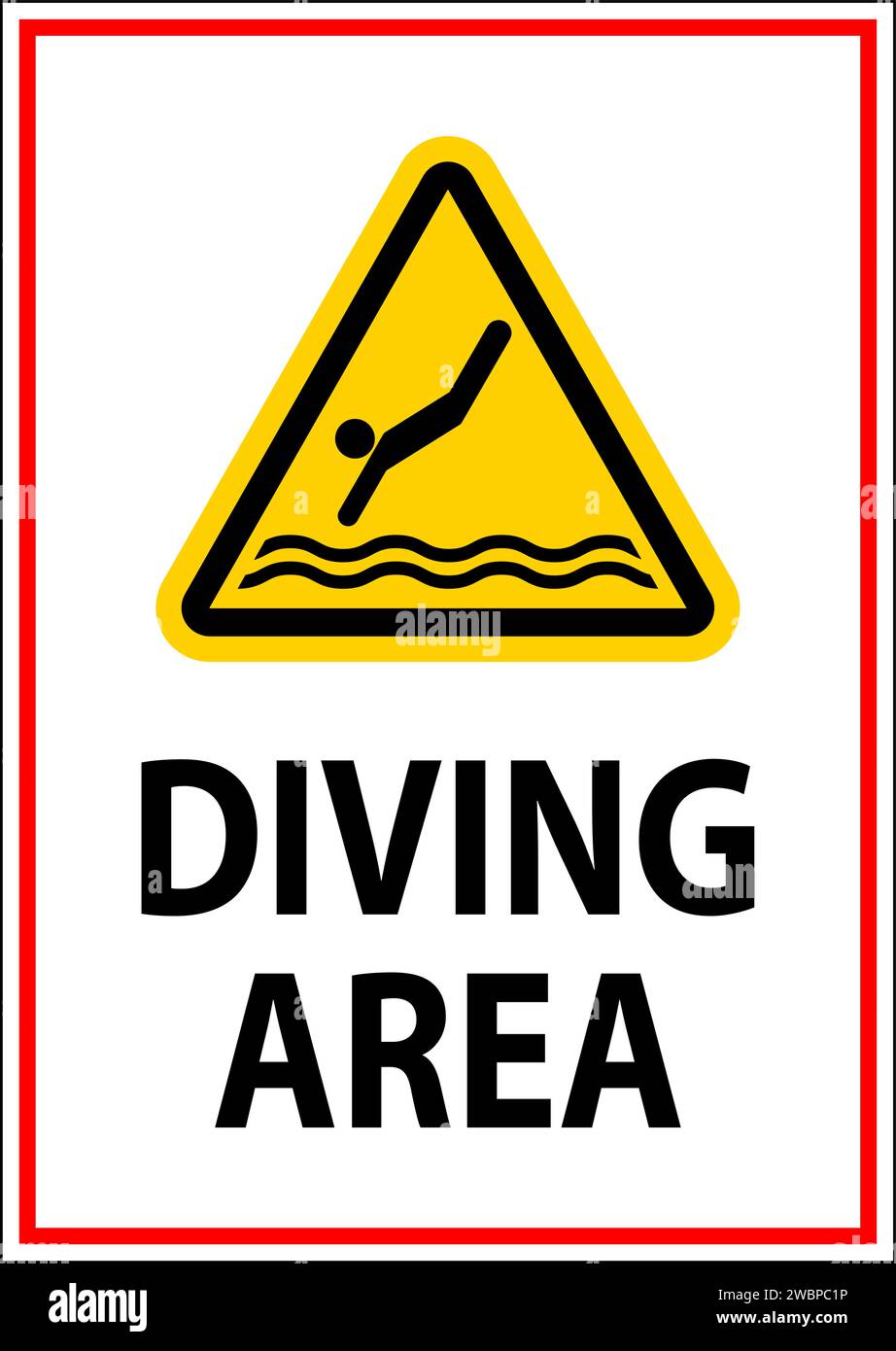 Diving area sign Stock Vector Images - Alamy