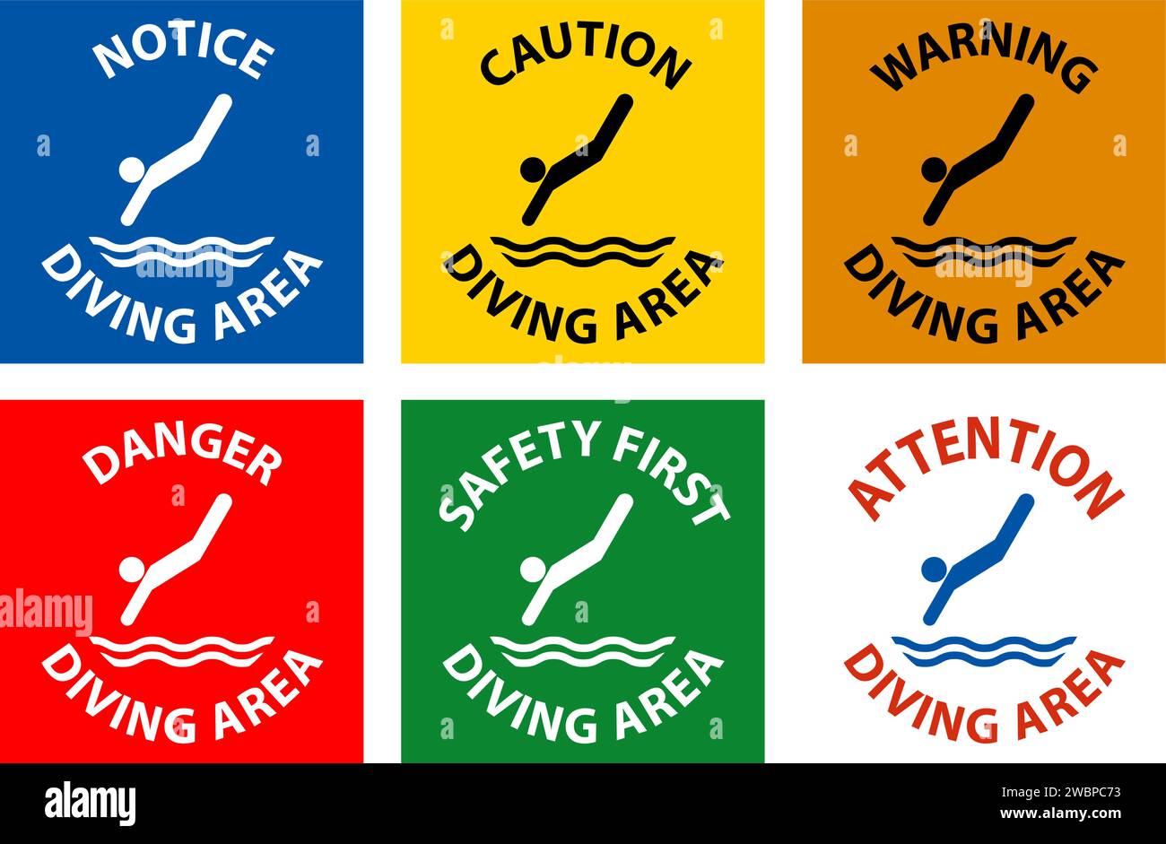 Instructions of diving Stock Vector Images - Alamy